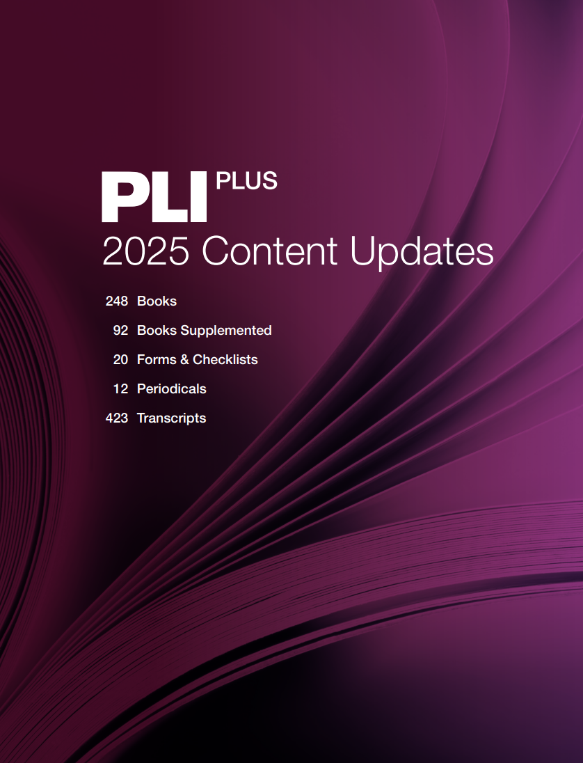 Check Out Our 2025 Content Booklet! | PLI Librarian